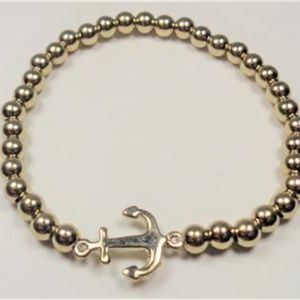Jewelry | Nautical Gold Bead Anchor Boat Sailing Bracelet | Poshmark